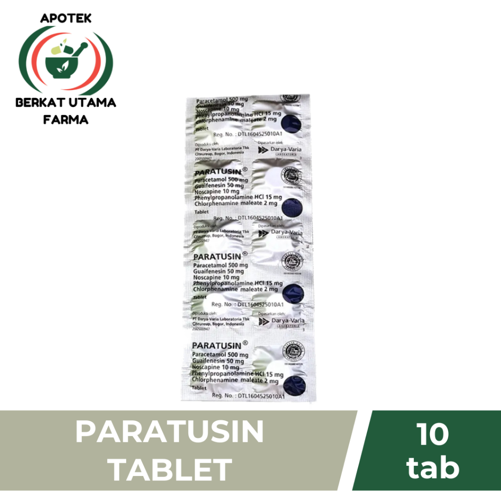 Jual PARATUSIN 10 TAB / OBAT BATUK / PILEK / DEMAM | Shopee Indonesia