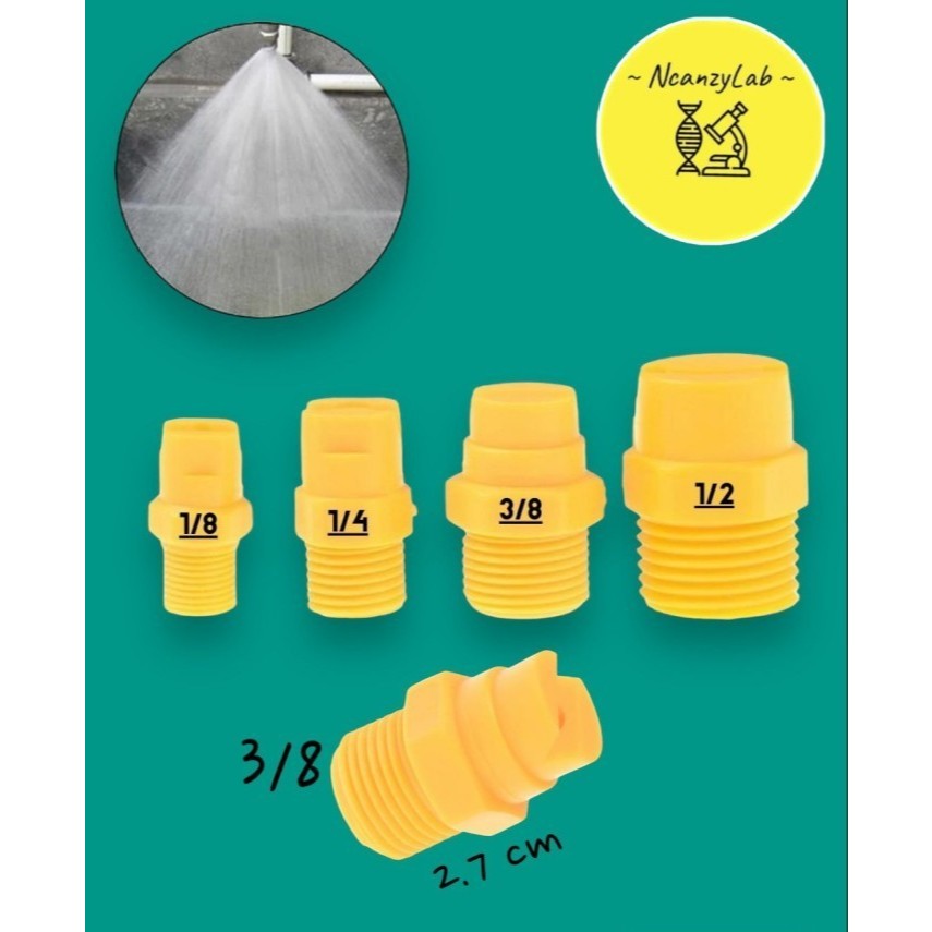 Jual Nozzle Vee Jet flat Fan Spray Nozzle Industrial Clean 1/8 ...