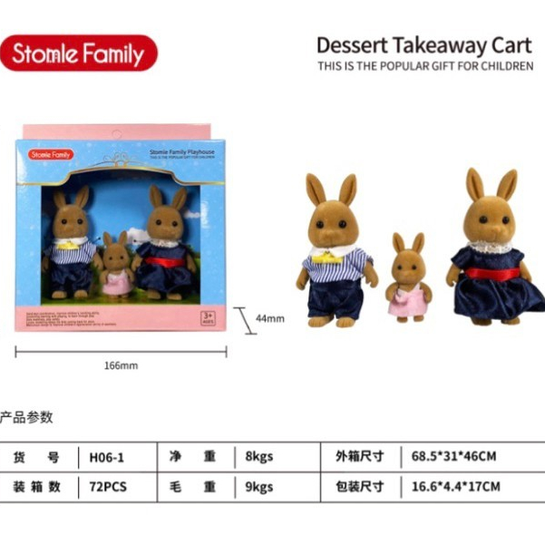 Jual Anbeiya family mainan boneka anak rabbit koala diary bunny rabbit ...