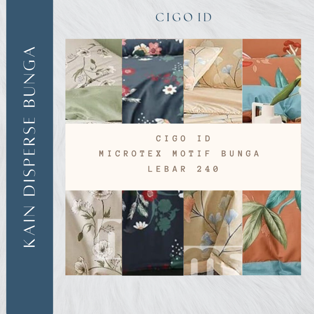 Jual CIGO - Kain Microtex Katun Disperse Bunga Flower Series 1 Lebar ...