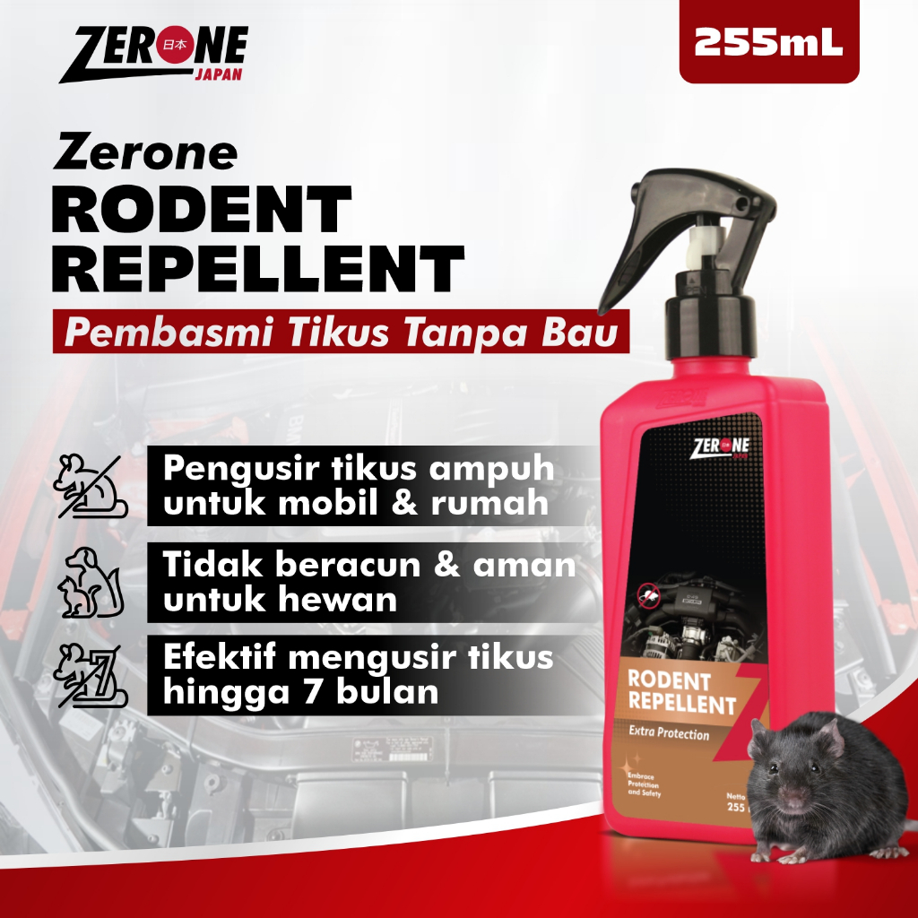 Jual Zerone Japan Pengusir Tikus Rodent Repellent Semprotan Anti Tikus Rumah Mobil Praktis Tanpa ...