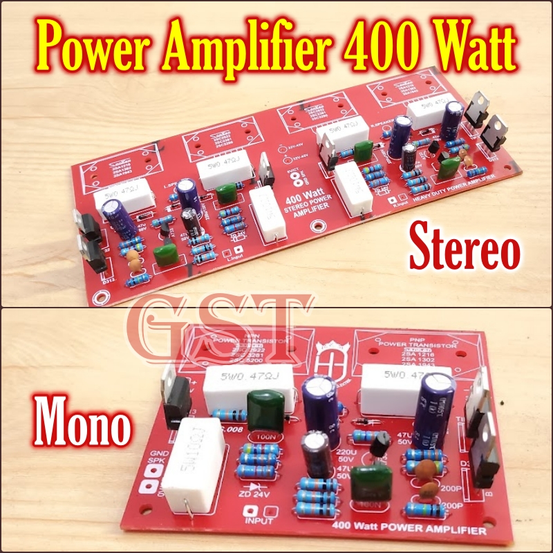 Jual kit Driver Power Amplifier 400W Mono stereo Safari Sanken 400 Watt ampli | Shopee Indonesia