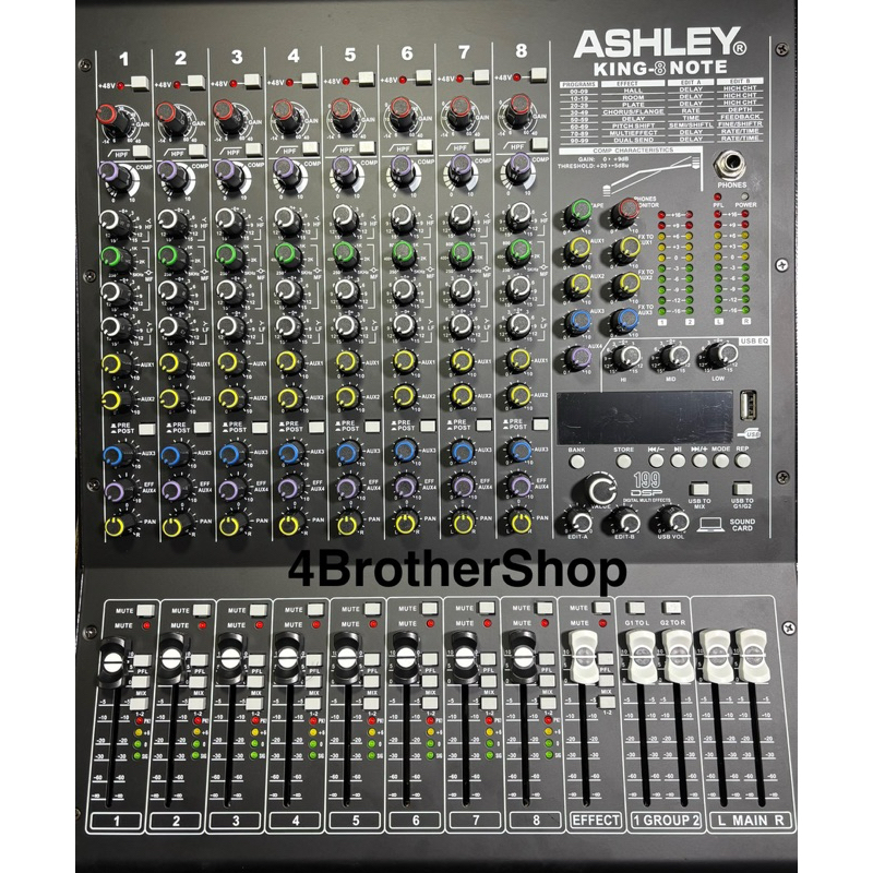 Jual Mixer Audio Ashley King 8 Note 8 Channel Original | Shopee Indonesia