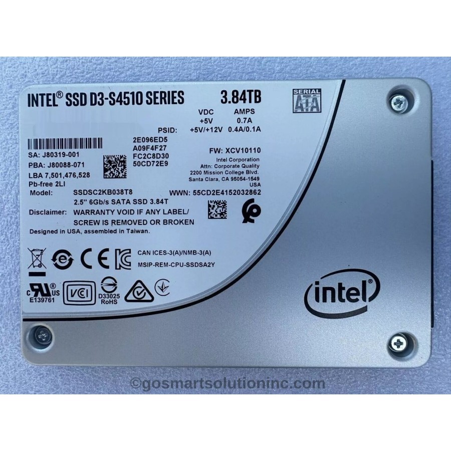 Jual Intel D3-S4510 Series 3.84TB 6Gb SATA 2.5" SSD PN Model ...