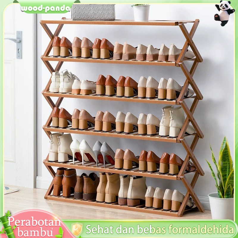 Jual Rak Sepatu Kayu Rak Kayu Susun Rak Sepatu Kecil Rak Sepatu ...