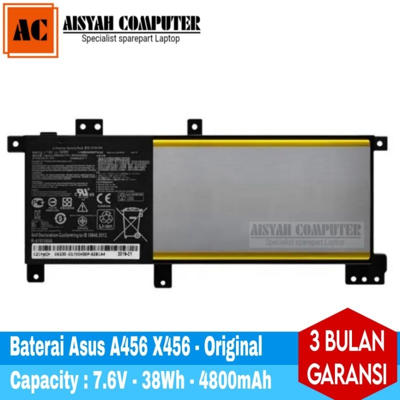 Jual Baterai Laptop Original Asus Models : A456 A456U A456UR X456 ...