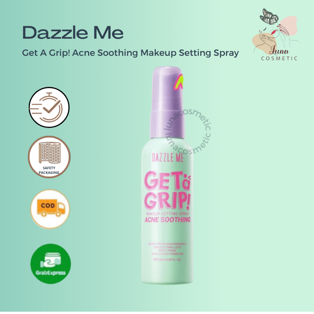 Jual [NEW LAUNCH] DAZZLE ME Get A Grip! Acne Soothing Makeup Setting ...