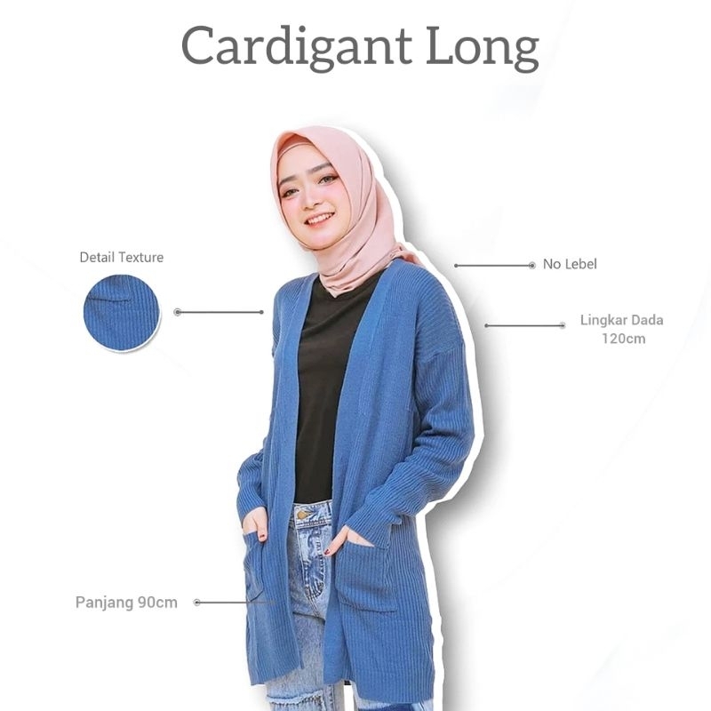 Jual Cardigant Long Jumbo Bahan Acrilic Rajut Halus Tebal | Cardy Cardigan Rajut Lengan Panjang ...