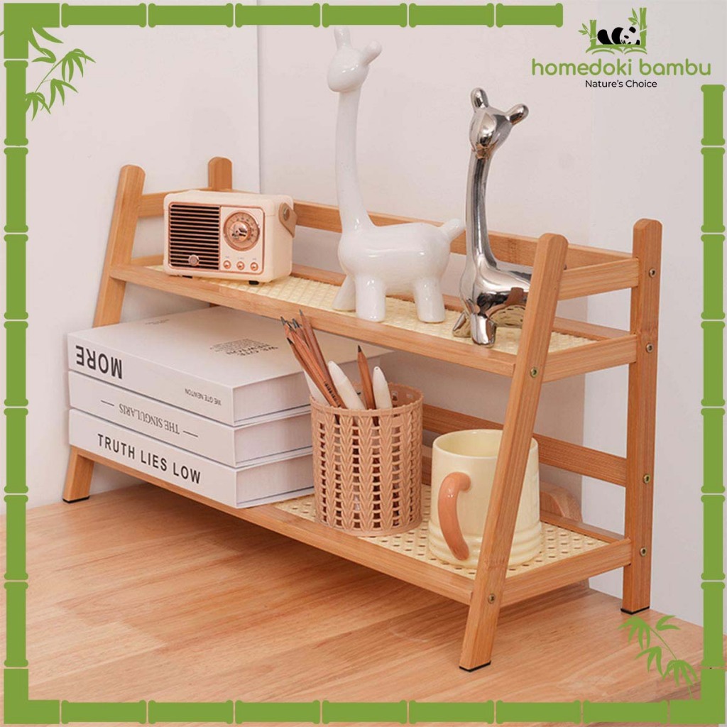 Jual Homedoki bambu - Rak Meja Kayu / Rak Susun Serbaguna / Rak Kayu ...