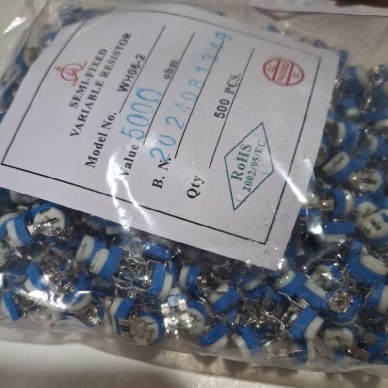 Jual 500 pcs VR 501 variabel resistor trimmer trimpot pvc 500 ohm ...