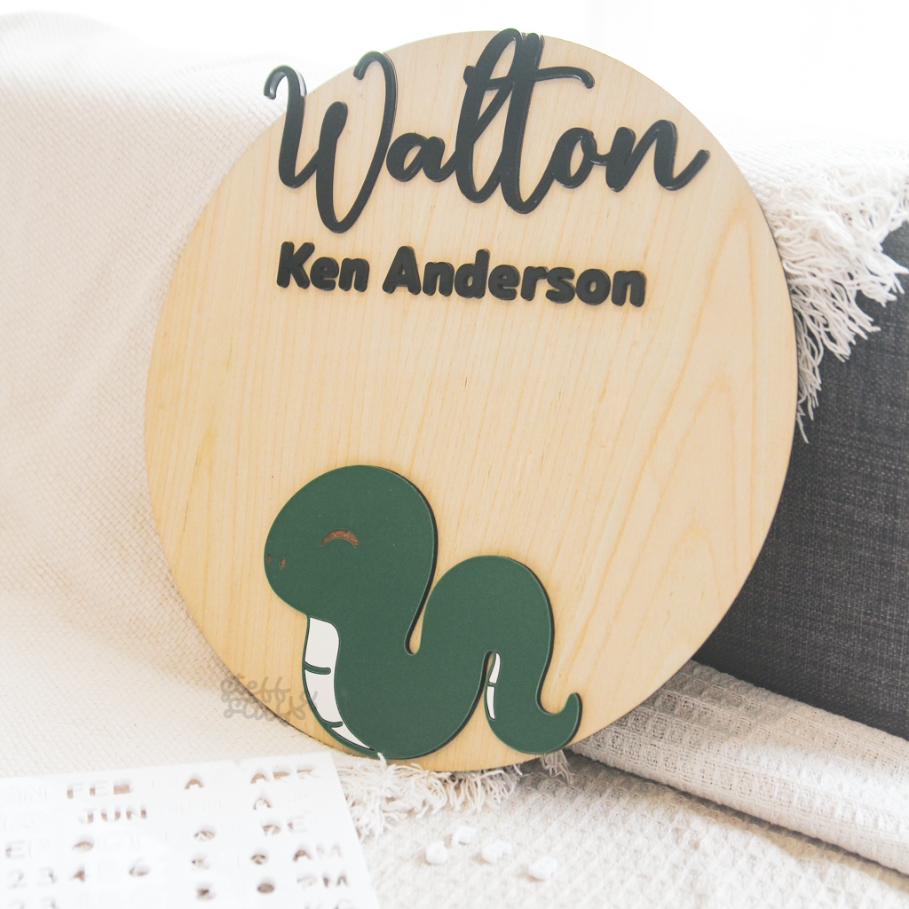 Jual WALTON SNAKE HOSPITAL BOARD | Papan Nama Custom Baby Birth Photo ...