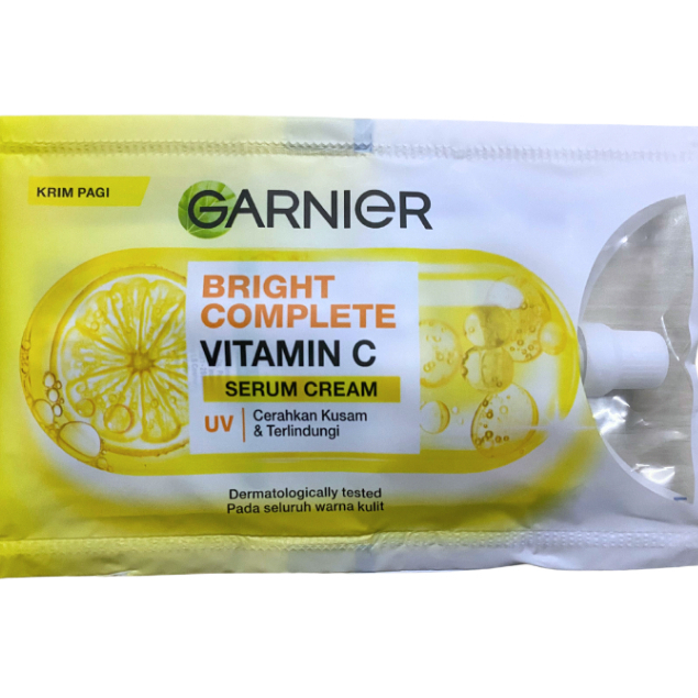 Jual Garnier Bright Complete Serum Cream Sachet | Shopee Indonesia