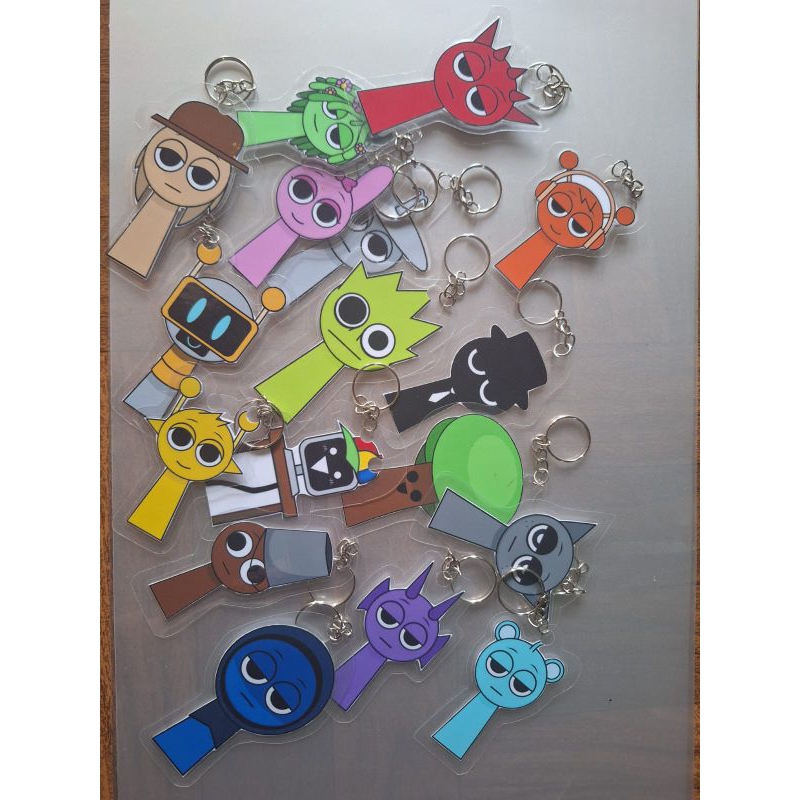 Jual Sprunki Karakter Keychain Bahan mika laminating by Rizwa | Shopee ...