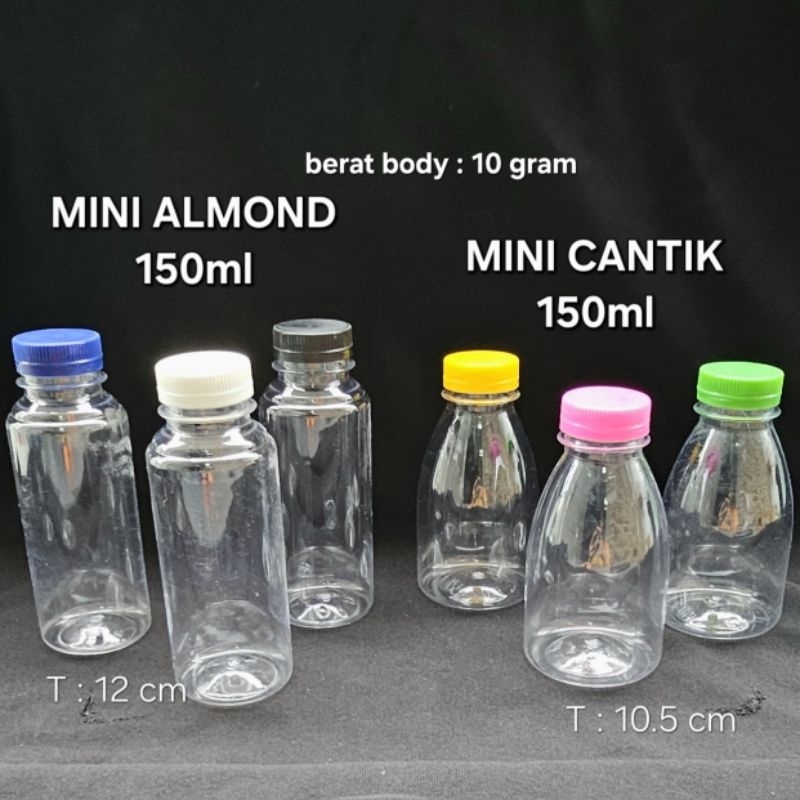 Jual bigta_Botol Mini Cantik 150 ML / Mini Almond 150 ML / Mini Gendut ...