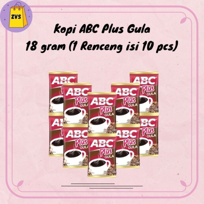 Jual ABC Plus Gula Kopi 18 gram (10 pcs) / Kopi ABC Plus Gula 18 gram ...