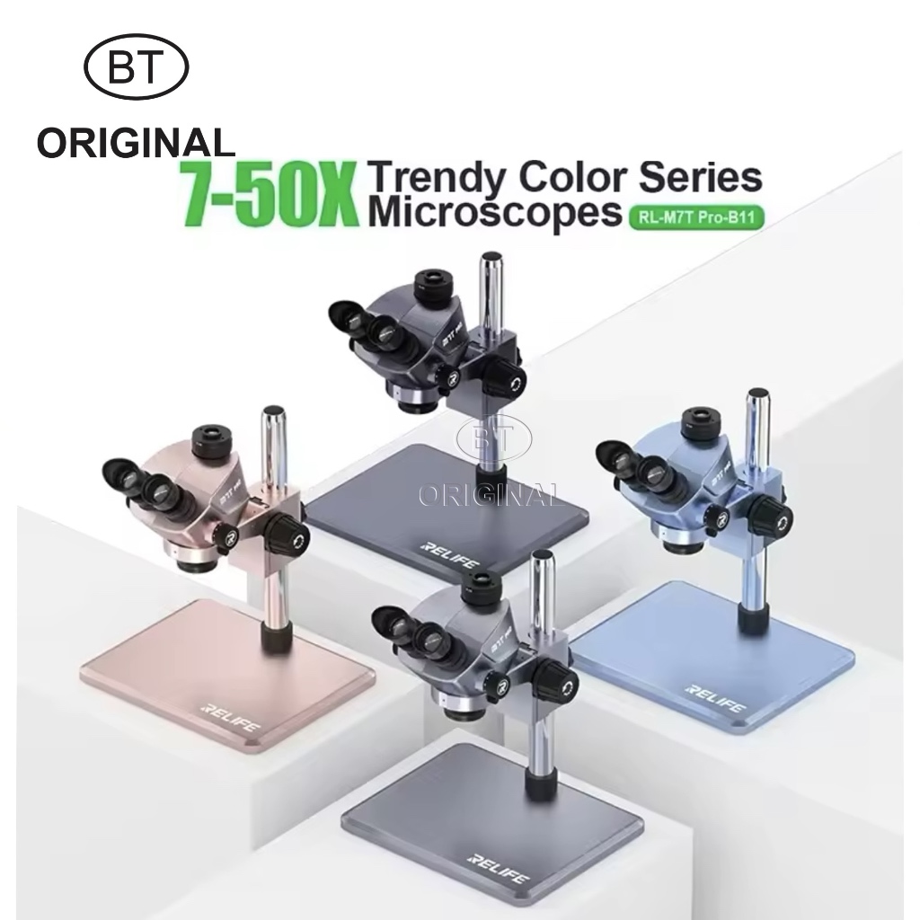 Jual MIKROSKOP HD TRINOCULAR - MICROSCOPE RELIFE RL M7T PRO B11 + LED ...