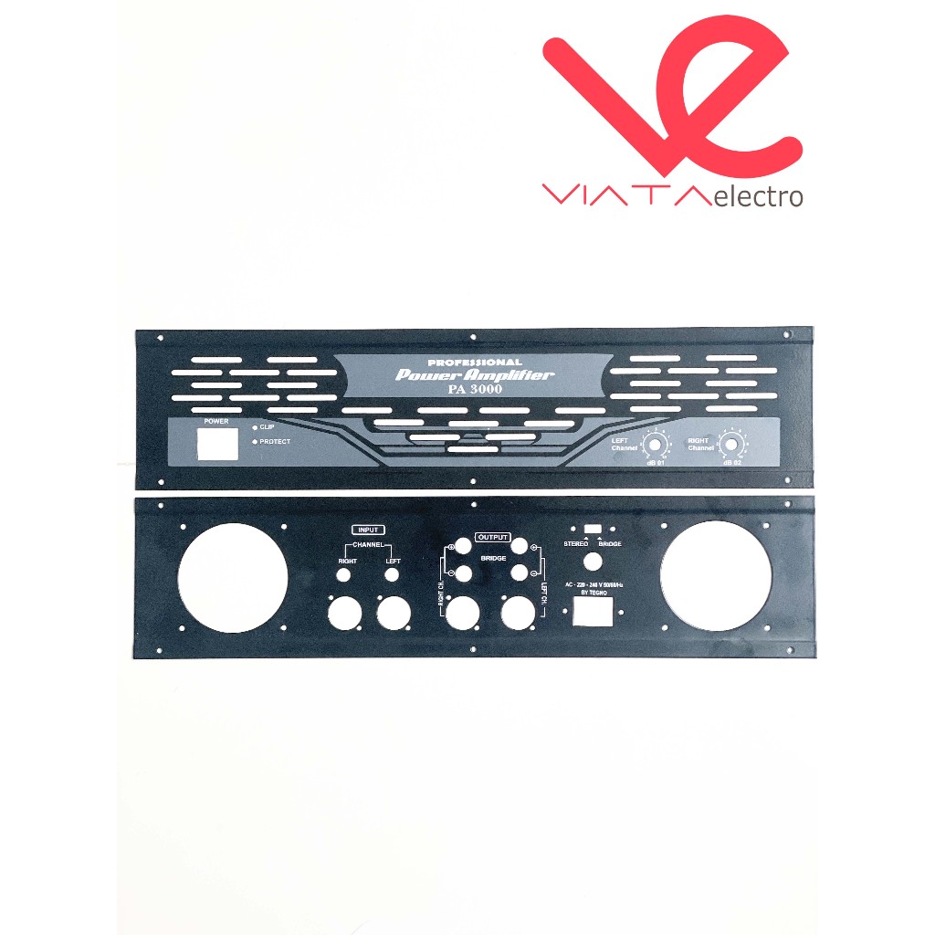 Jual BOX PANEL PA3000 PREMIUM (1SET) PLAT COVER PA 3000 BOX PANEL DEPAN BELAKANG POWER AMPLIFIER ...