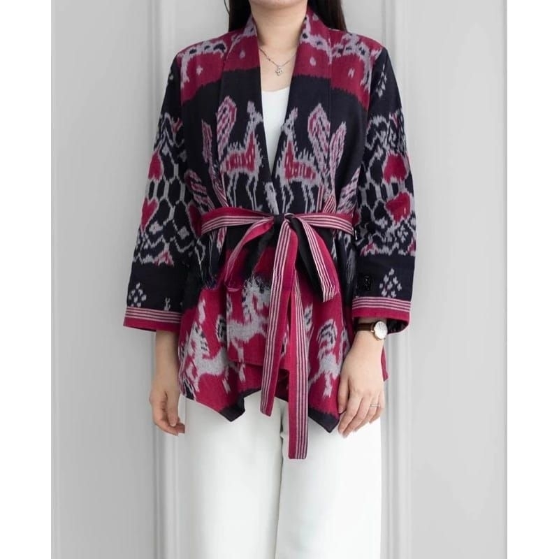 Jual Blazer pesta blazer tenun super premium blazer wanita outer tenun ...