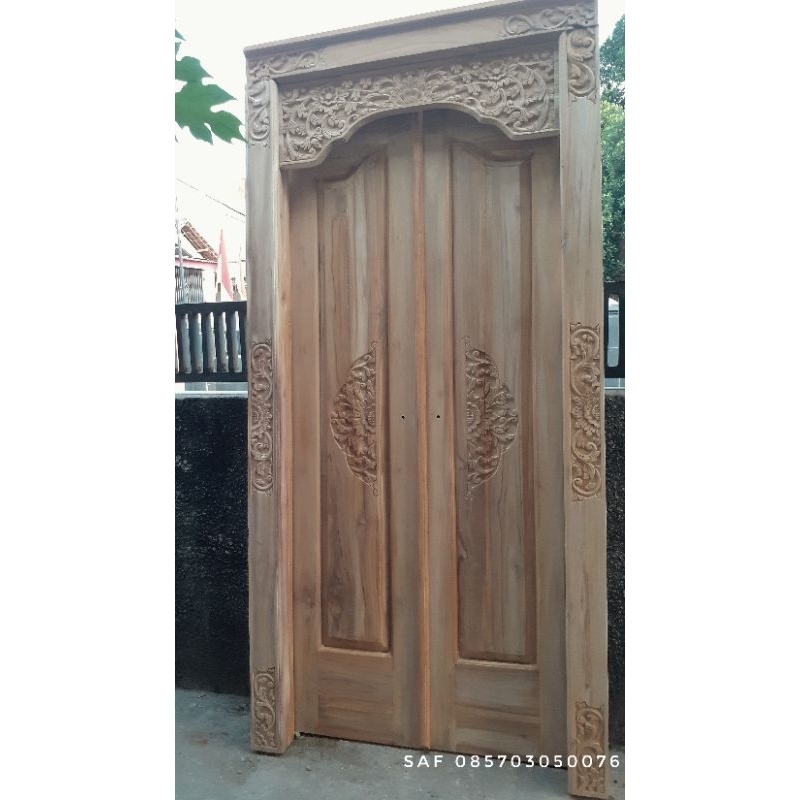 Jual Pintu Bali Antik Gebyok Minimalis Kayu Jati Ukir Bali 110cm x ...