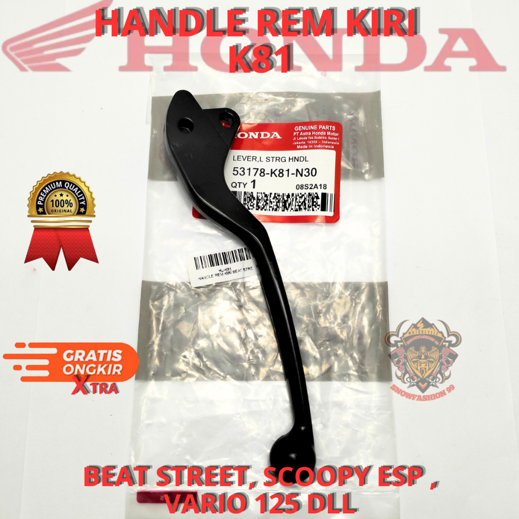 Jual HANDLE HANDEL REM KIRI K81 HONDA BEAT STREET SCOOPY ESP LED K93 ...