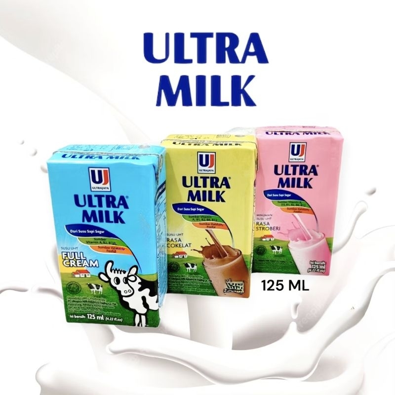 Jual Ultra milk susu uht 10 pcs @125 ml | Shopee Indonesia