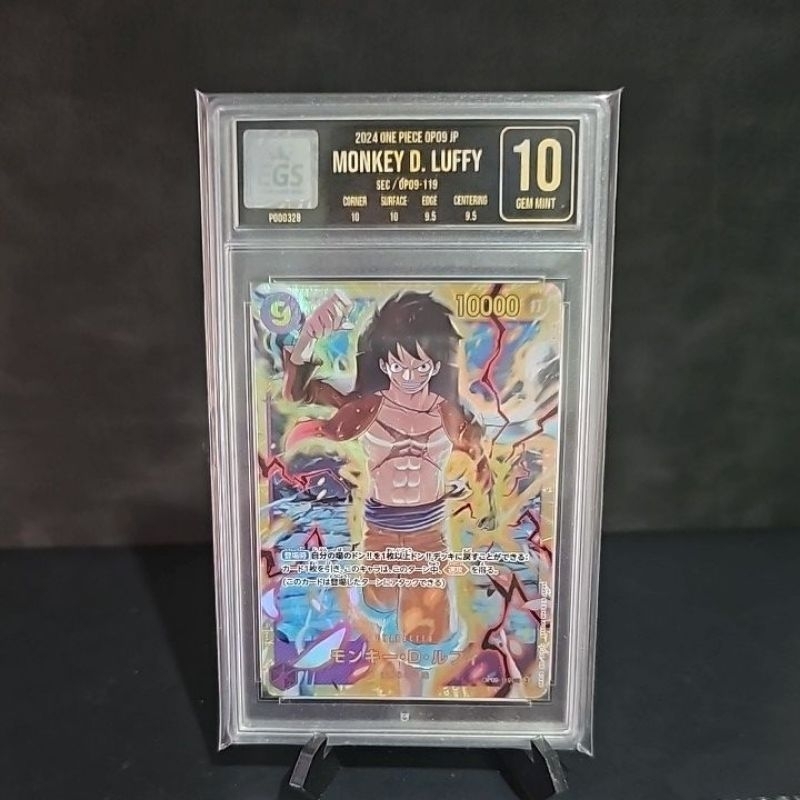 Jual monkey d luffy op09 sec one piece kartu card tcg egs 10 grading ...