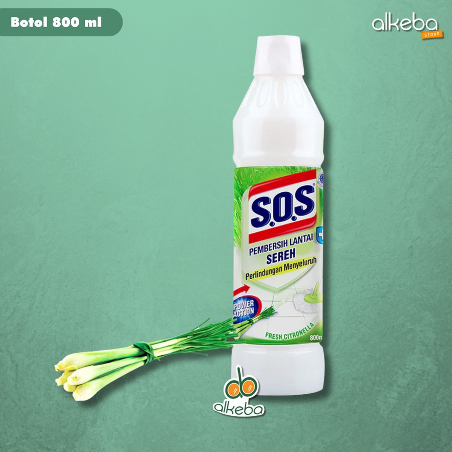 Jual SOS Karbol Sereh Pembersih lantai anti kecoa serangga 800 ml Botol ...