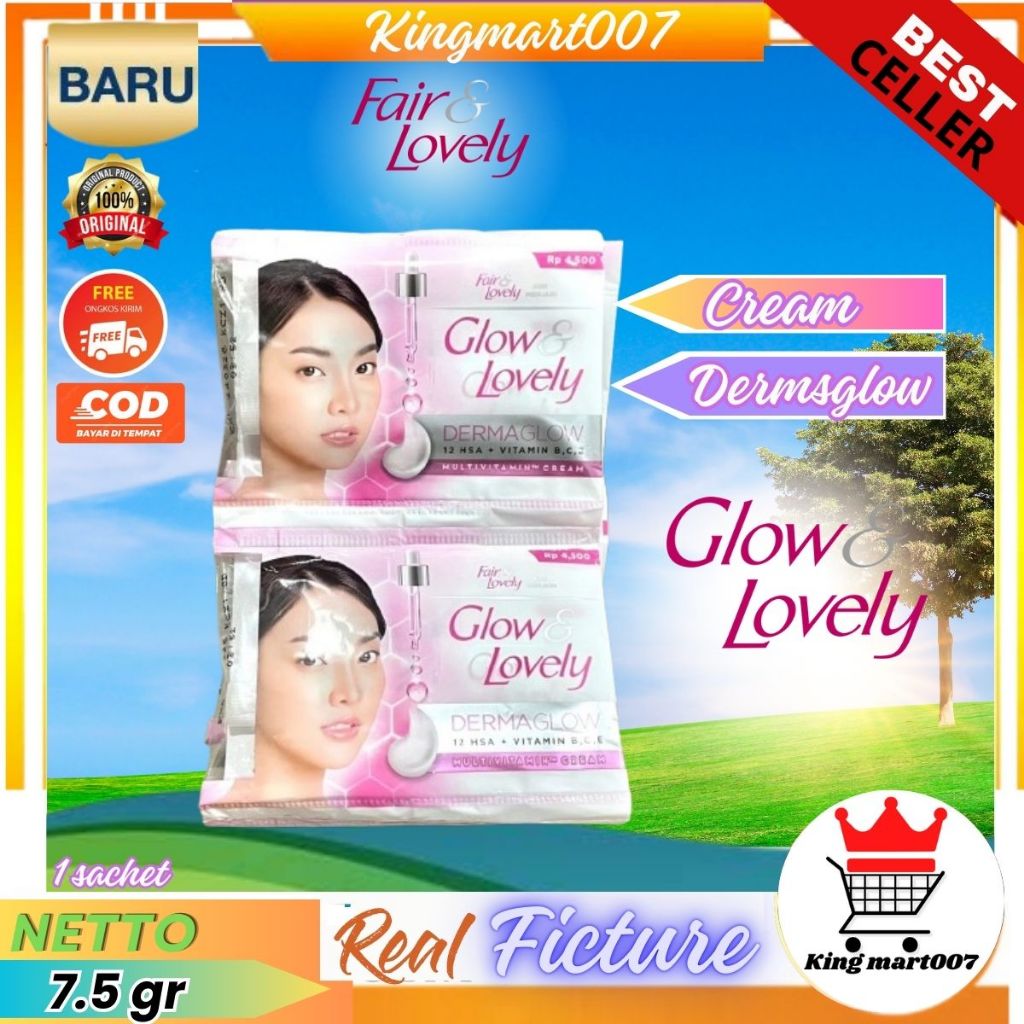 Jual Glow & Lovely Sachet Series | Derma Glow Cream 7,5 gr | Shopee Indonesia