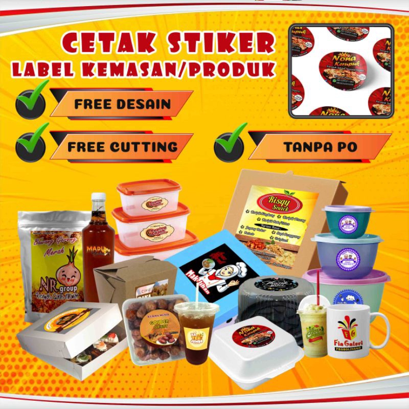 Jual Stiker Label Kemasan / Stiker Label Produk / Stiker Brand | Shopee ...