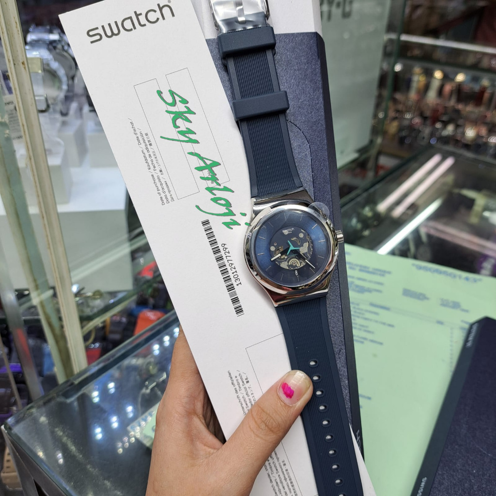 Jual SWATCH YIS430 Blurang Jam Tangan Automatic Original | Shopee Indonesia