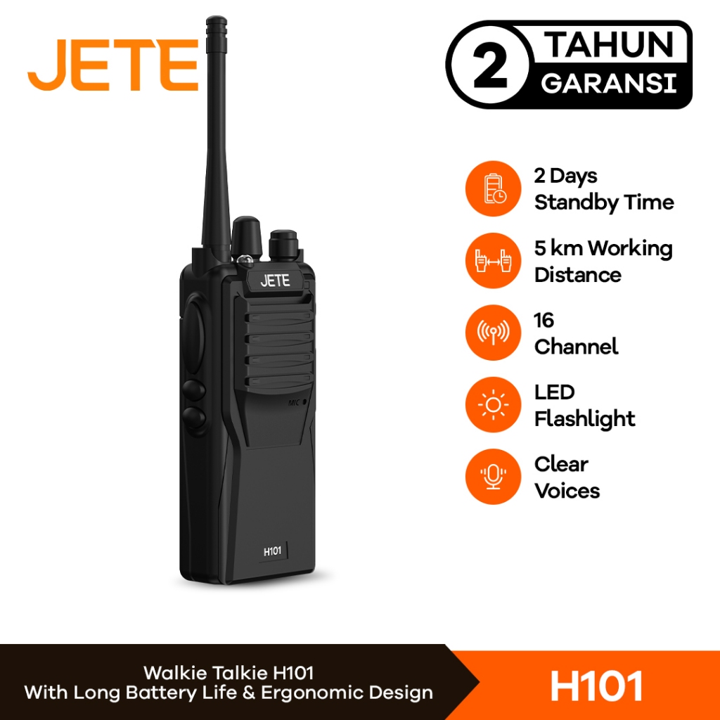 Jual HT Handy Talky 16 128 Channel JETE Walkie Talky - Garansi 2 Tahun ...