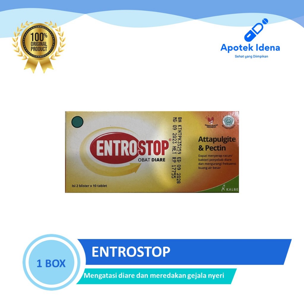 Jual ENTROSTOP TABLET Obat Diare/Mencret/Nyeri Perut (PER BOX) | Shopee ...