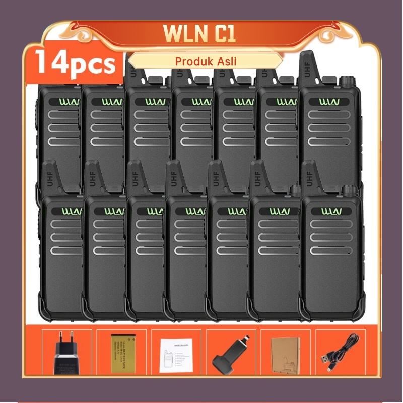 Jual HT WLN C1 UHF Handy Talky TWO WAY RADIO BLACK C1 400-470Mhz 16 Channel Walkie Talkie 8 ...