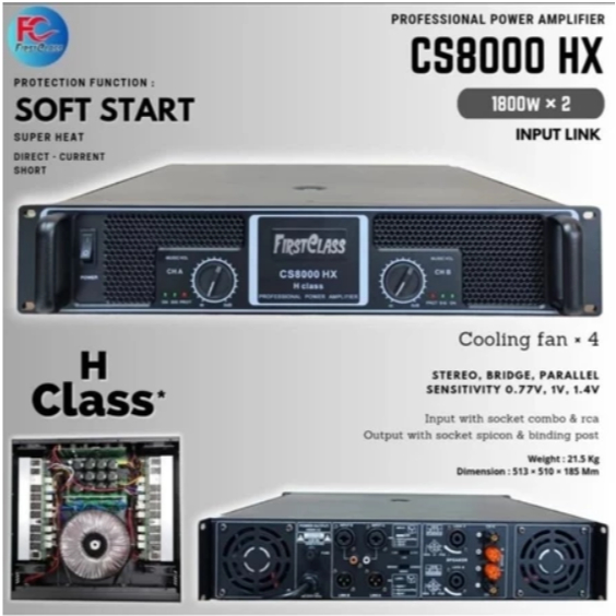 Jual POWER AMPLI FIRSTCLASS CS8000 HX / CS 8000 HX | Shopee Indonesia
