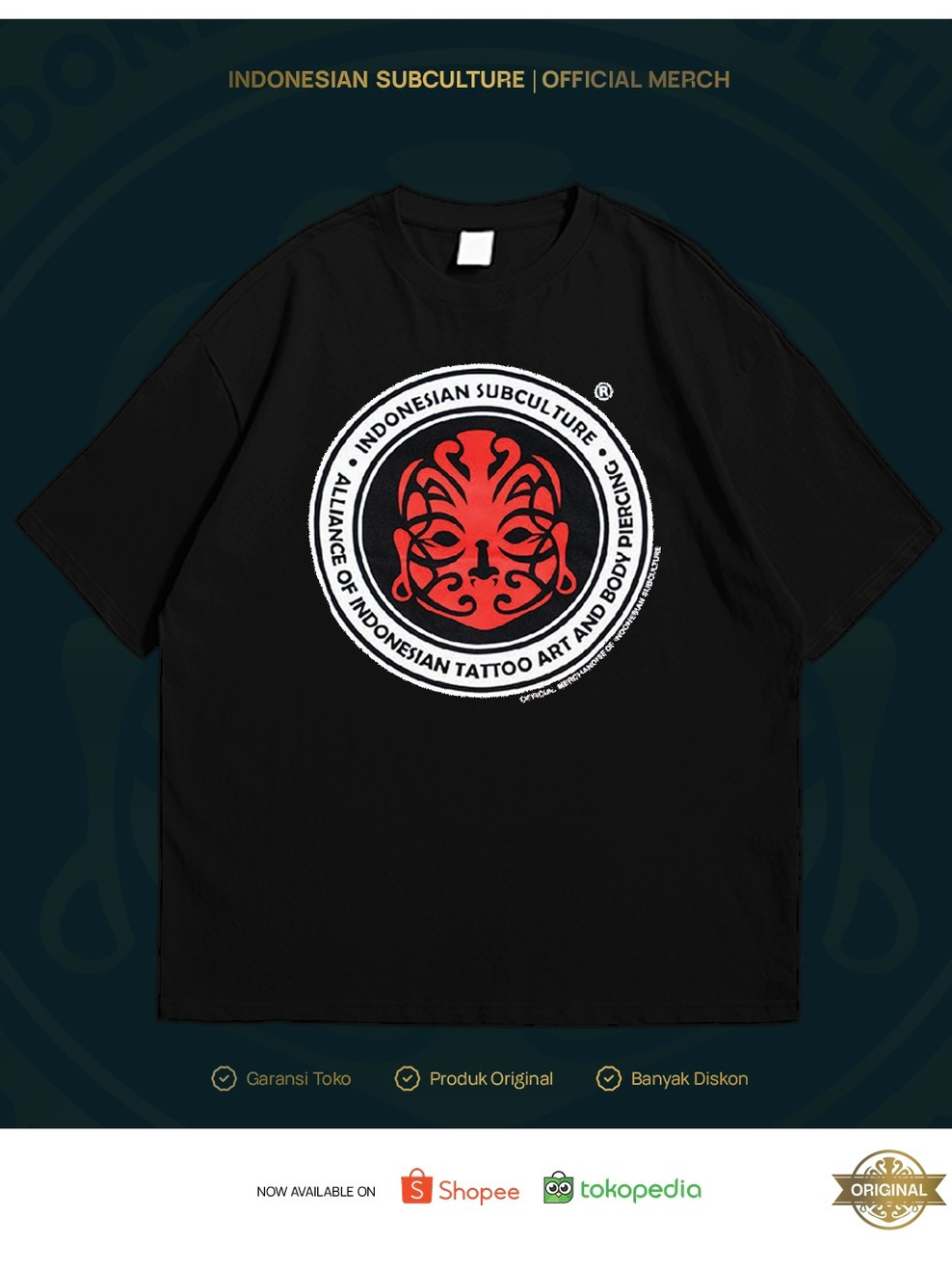 Jual TSHIRT ISC BLACK A (OFFICIAL_MERCHANDISE_INDONESIAN SUBCULTURE ...