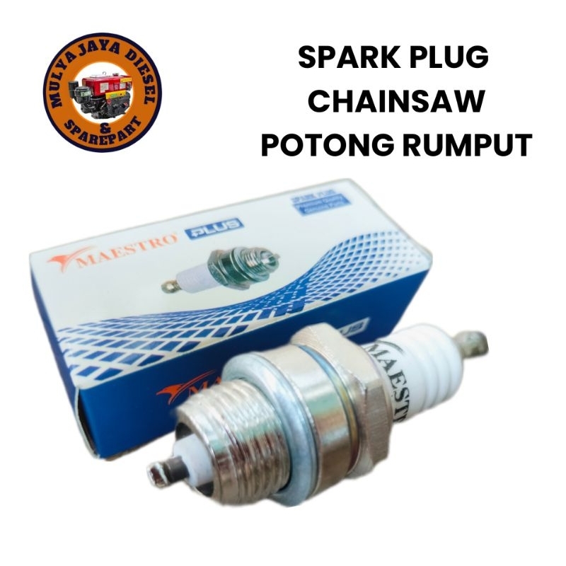 Jual Spark plug busi BUSI senso chainsaw potong rumput 2tak 328 338 318 5800 6500 5200 merk ...