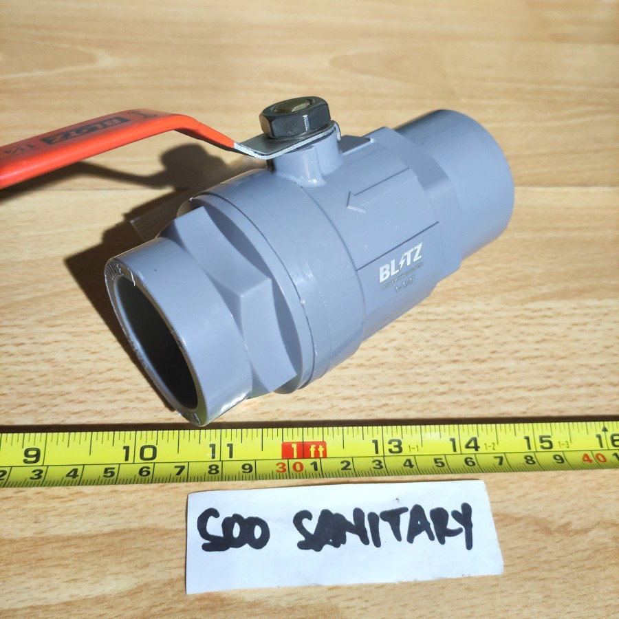 Jual Ball Valve 1 1/4" Blitz PVC Gagang Stainless Steel - Stop Kran Tuas BesI | Shopee Indonesia