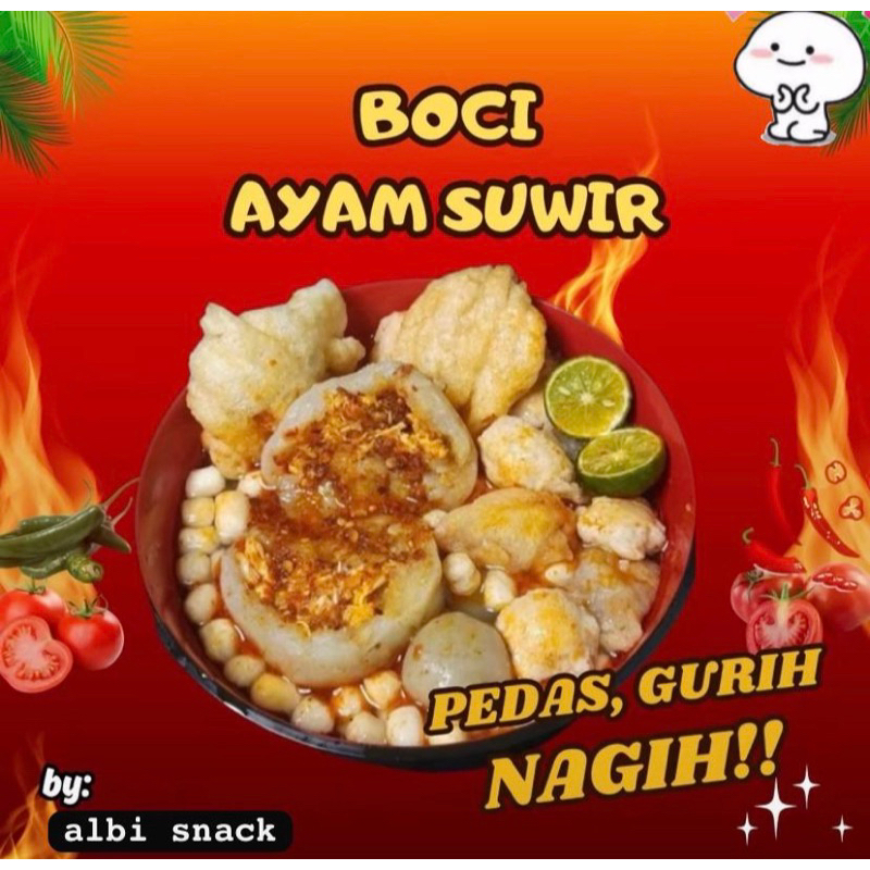 Jual Albi Snack Boci Ayam Suwir Jumbo Pedas Nagih | Shopee Indonesia