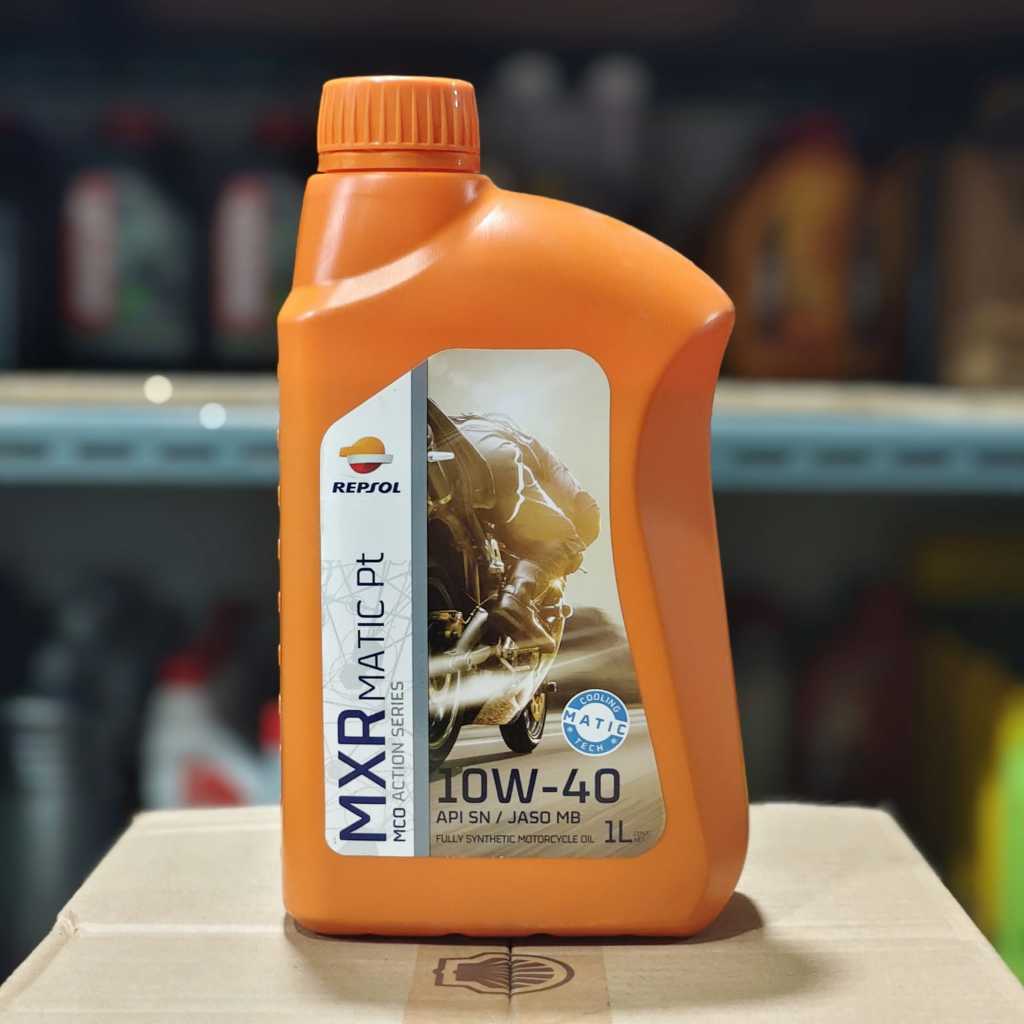 Jual OLI MESIN MOTOR REPSOL MXR MATIC PLATINUM 10W40 1L FULLY SYNTHETIC ...