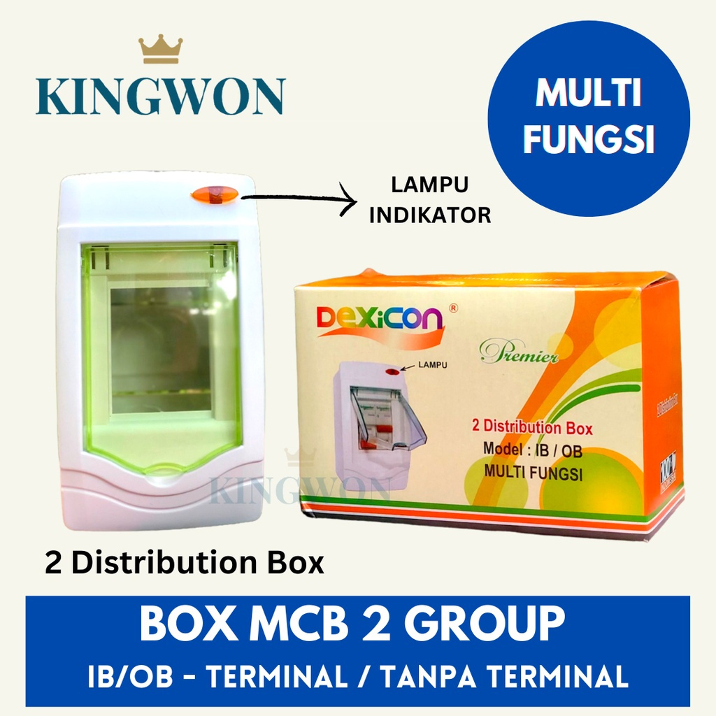 Jual BOX MCB 2 GROUP INBOW OUTBOW IB OB DENGAN LAMPU INDIKATOR KOTAK ...