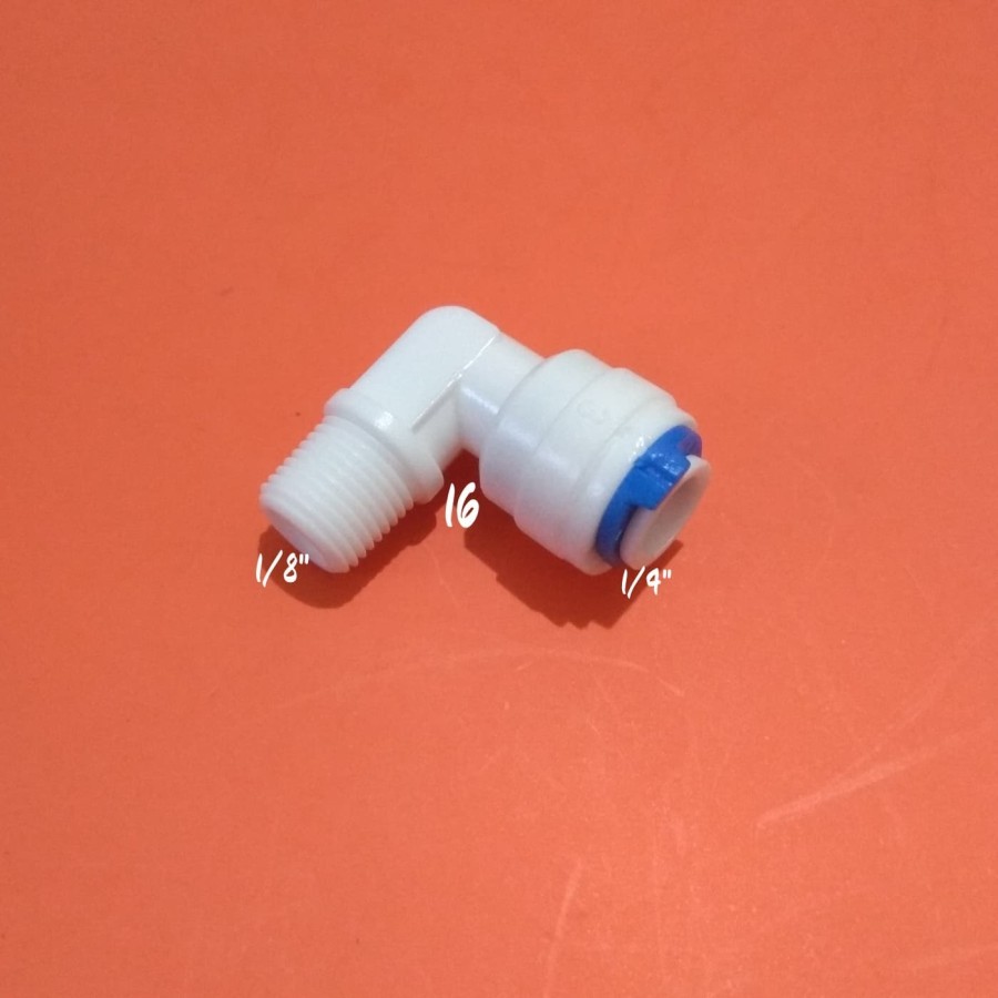 Jual 014A/male elbow tube 1/4 × drat 1/8( utk housing membrane 100gpd) | Shopee Indonesia