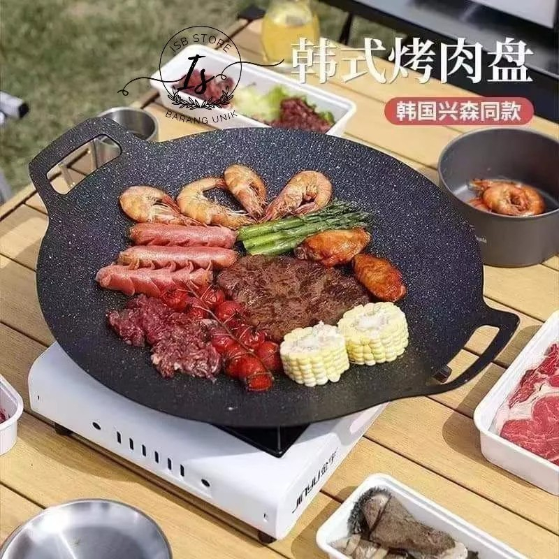 Jual NEW Wajan Panggang Anti Lengket Wajan BBQ Multi Grill Pan UK 34CM ...