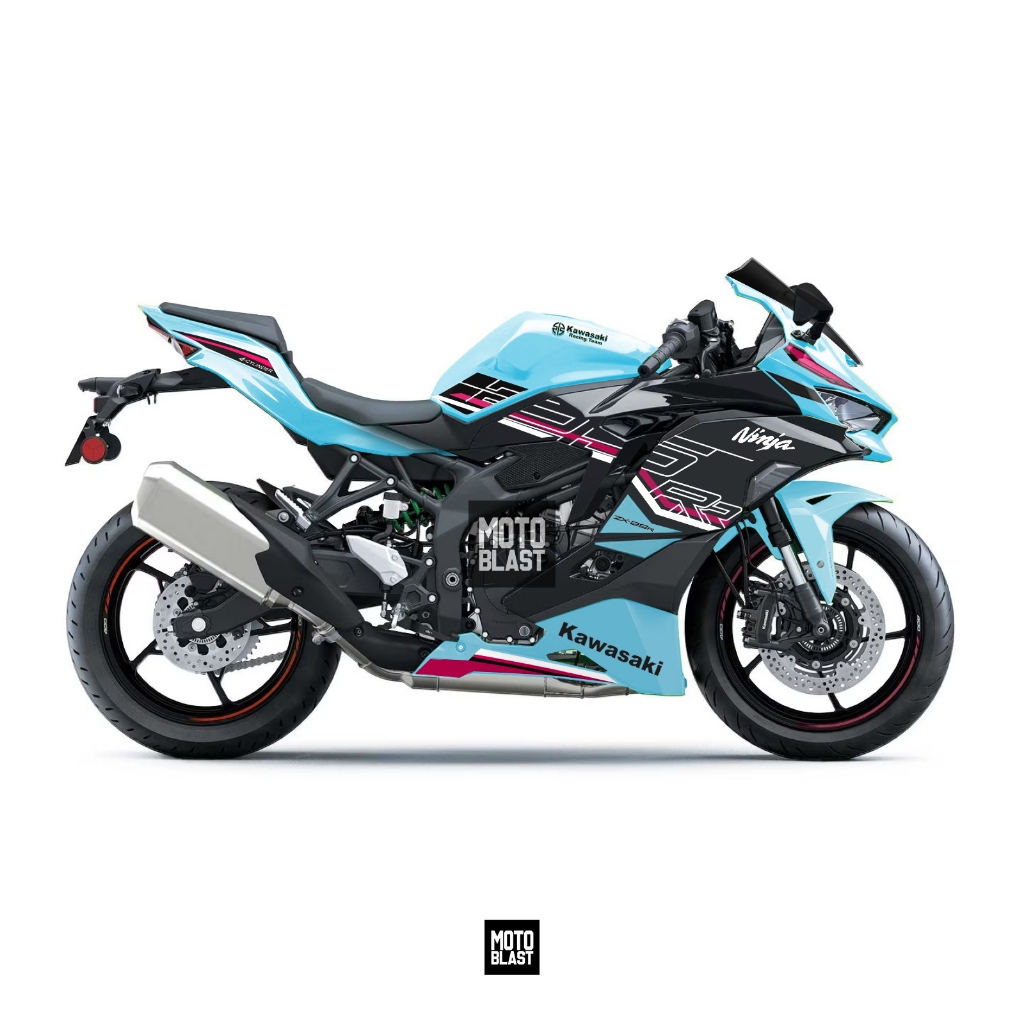 Jual Decal Stiker Motor Full Body Motoblast ZX25R Baby Blue KRT ...