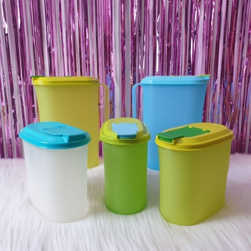 Jual Tupperware Fridge Jug 1L & 2L tempat air minum jus dll teko ...