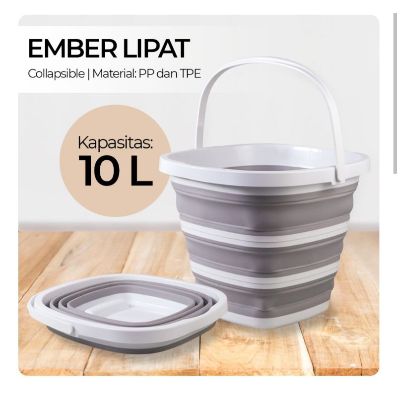 Jual Ember lipat water bucket Foldable collapsible 10 liter / ember ...