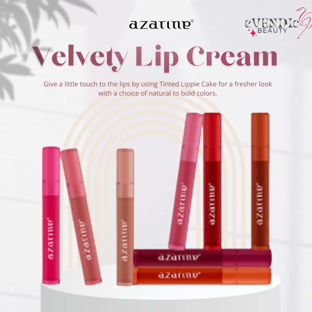 Jual READY AZARINE VELVETY LIP CREAM / azarine lipstick velvet X RED ...