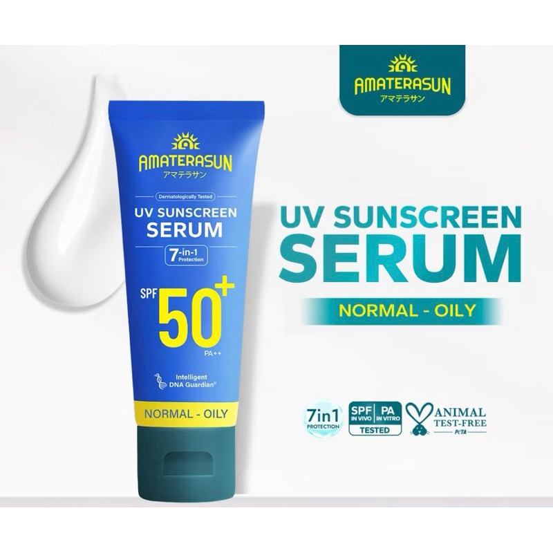 Jual AMATERASUN [REAL SPF Certified] UV Sunscreen Serum SPF 50+ PA++ | Shopee Indonesia