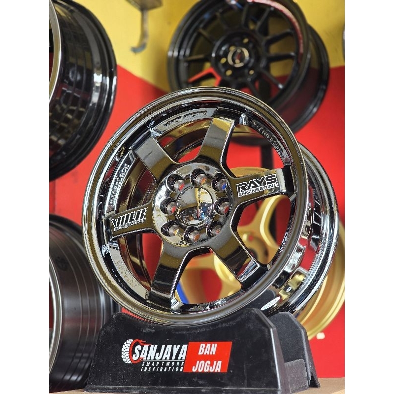 Jual Velg TE37 Blackchrome R15 Lebar 7 Kondisi Baru | Shopee Indonesia
