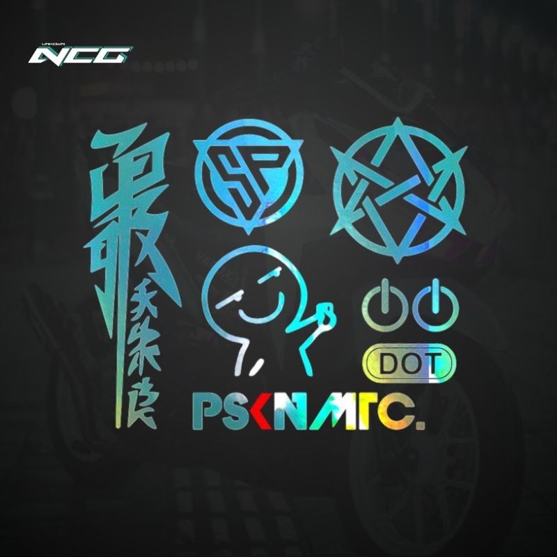 Jual Sticker Pack Cutting Stiker Kanji Emote Pasukan Matic Power Stiker ...