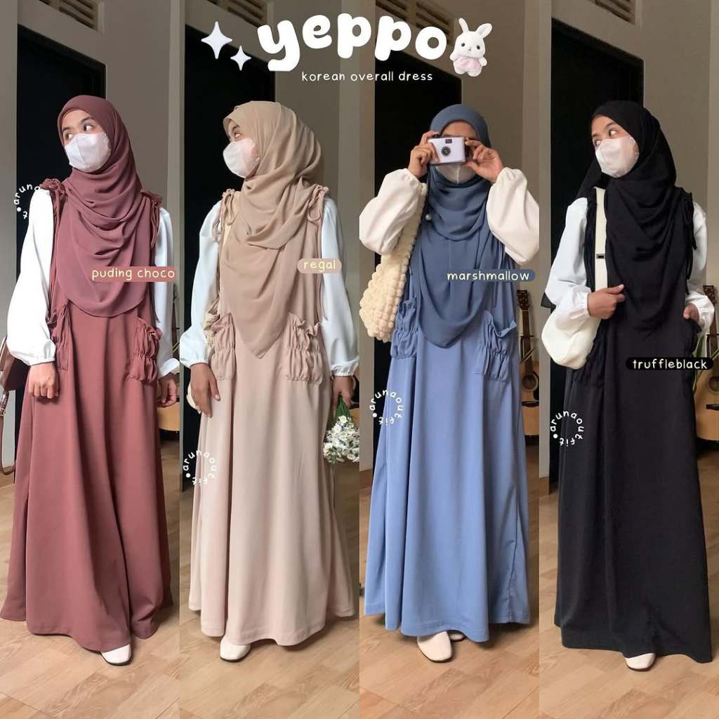 Jual YEPPO KOREAN OVERALL DRESS BY ARUNAOUTFIT | Shopee Indonesia